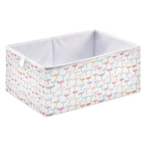 Kigai Cartoon Flowers Open Home Storage Bins, for Home Organization and Storage, Toy Storage Cube, Collapsible Closet Storage Bins, with Small Handles, 11.02" L x 11.02" W x 11.02" H