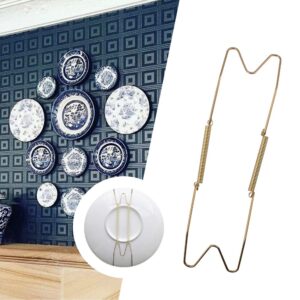 8 10 12 14 16Inch Plate Hangers for Walls Plate Dish Hangers Stainless Steel Decorative Invisible Plate Hangers Holder, Wall Hooks Home Decor (size:12in)