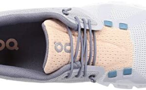 ON Women's Cloud 5 Push Sneakers, Glacier/Undyed White, 6