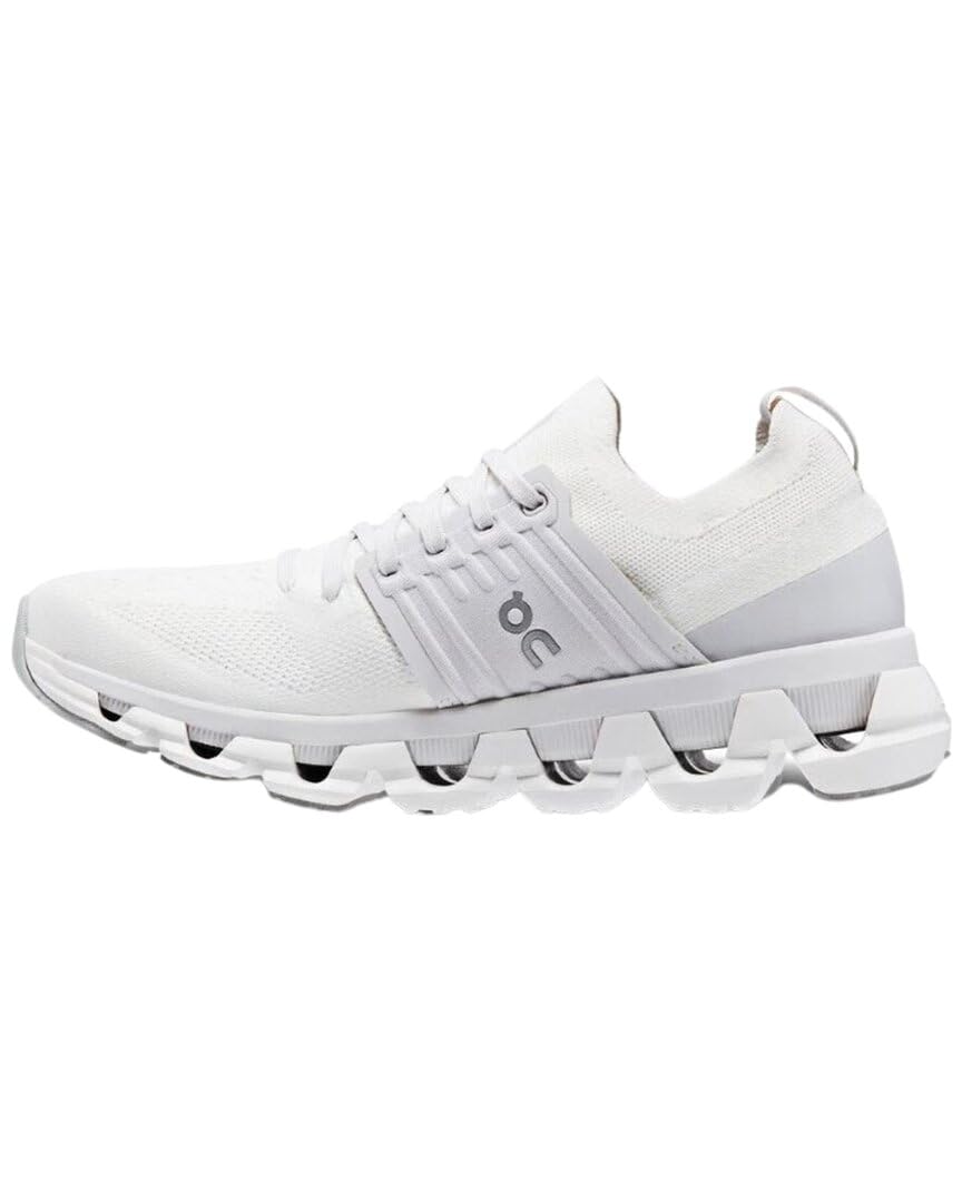 On Women's Cloudswift 3 Sneakers, White/Frost, 8 Medium US