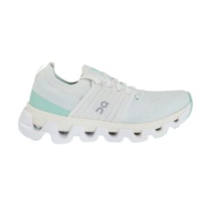 ON Women's Cloudswift 3 Sneakers, Ivory/Creek, 8