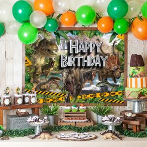 POILKMNI Dinosaurs Birthday Party Decorations 5x3ft Safari Jungle Dinosaur World Birthday Party Backdrop Banner for Boys Kids Birthday Photo Background for Indoor Outdoor Party Supplies Banner