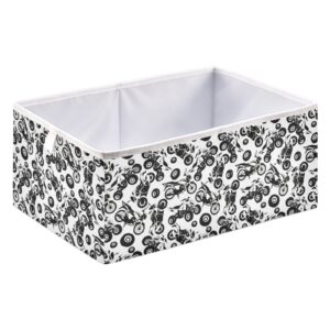 Motorcycle and Quad Cube Storage Bin Collapsible Storage Bins Waterproof Toy Basket for Cube Organizer Bins for Kids Girls Boys Toys Book Office Home Shelf Closet - 11.02x11.02x11.02 in