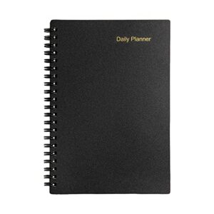 Cheneyboo Daily Planner Undated, To Do List Notebook with Hourly Schedule Goal Planner, Set Clearly Goals Increase Productivity, 120 Pages ,5.7"x 8.4", Black