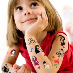 Selena Temporary Tattoos 100Pcs Selena Singer Tattoos Stickers Party decorations for Girls Kids