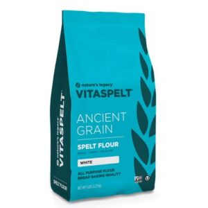 nature's legacy vitaspelt non-gmo white unbleached spelt flour 5 lb bag