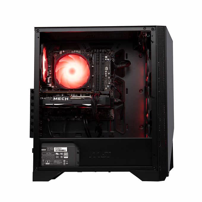 MSI Aegis ZS Gaming Desktop AMD Ryzen R7-5700G (8-Core), AMD Radeon RX 6600 8GB, 16G DDR4 3200MHz RAM, 2TB Hard Drive + 500GB NVMe M.2 Solid State Drive, Windows 11 Home, Mouse and Keyboard Included