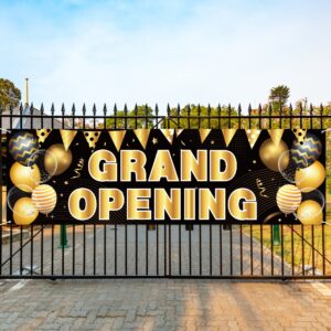 FeelWarm 31Pcs Grand Opening Party Decorations Kit Grand Opening Banner with 12Inches Latex Balloons New Store Opening Sign Supplies Large Advertising Opening Backdrop Decor for Shop Business