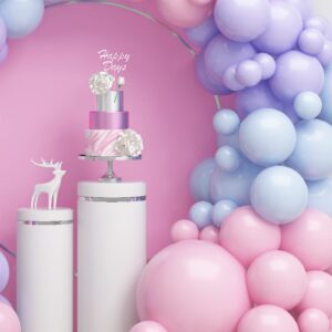 Pink Blue Balloon Garland Kit, Pink Blue Balloon Arch with Macaron Purple, Pink and Blue Party Balloons, Pink Blue Purple Balloon Garland Kit for Birthday Wedding Baby Shower Party Decorations