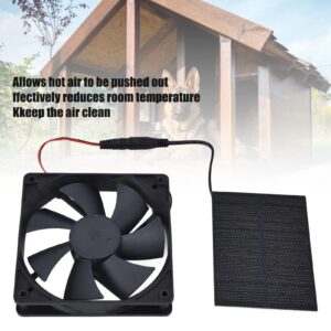 Solar Panel Powered Fan, 3.5W Waterproof Automatic Control Energy Efficiency Exhaust Fan Mini Solar Fan Car Fan Ventilation Equipment Ventilator for Pets Greenhouse Motorhome House Chicken House