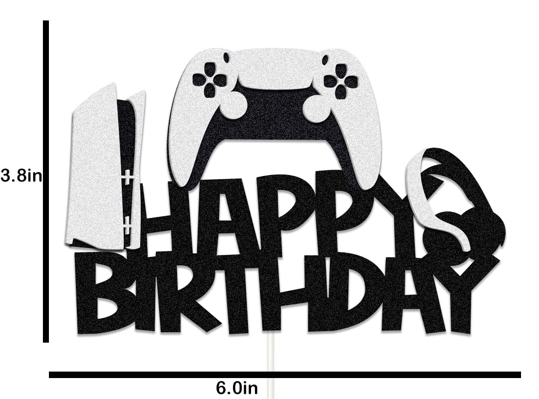 Video Game Cake Toppers Game Cake Decoration with Glitter Game for Video Game themed Party