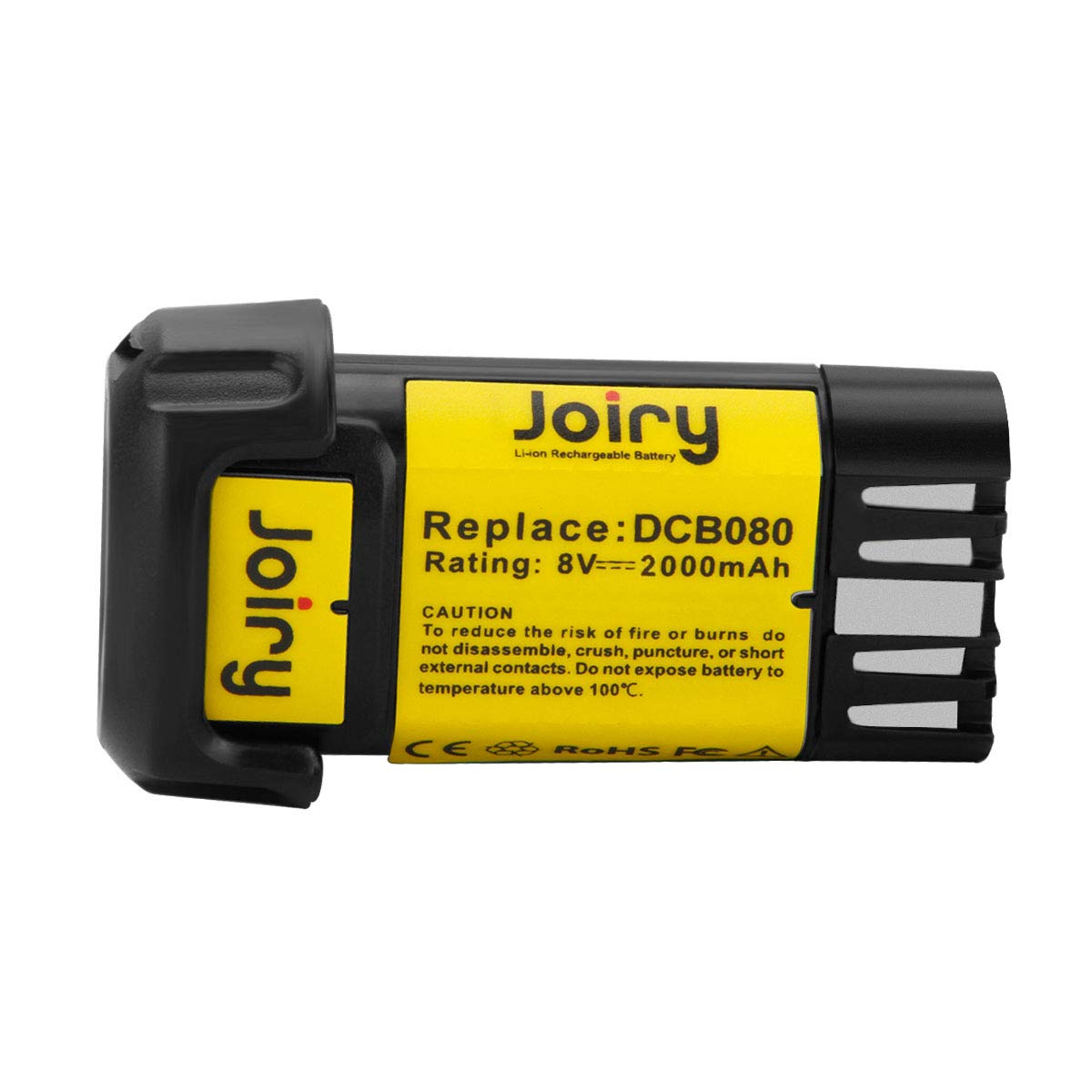 Joiry 8V 2Pack Battery for DEWALT 2000mAh Li-ion Replacement DCB080 DW4390 DCF680N1 DCF680N2 DCF680G2 (2 Packs)