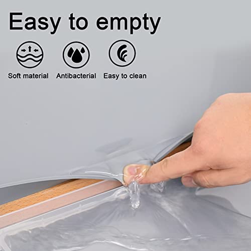 Eapele Under Sink Mat Kitchen Cabinet Tray,28"x22",Flexible Waterproof Silicone Made, Hold up to 2 Gallons Liquid (Gray)