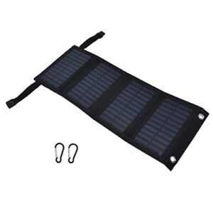 plplaaoo solar panel, solar battery charger, portable solar panel, solar battery maintainer, 20w high conversion rate solar 4 folding bag with usb output waterproof solar charger for cellphone (2a