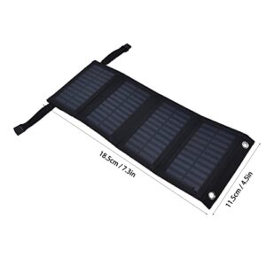 plplaaoo Solar Panel, Solar Battery Charger, Portable Solar Panel, Solar Battery Maintainer, 20W High Conversion Rate Solar 4 Folding Bag with USB Output Waterproof Solar Charger for Cellphone (2A