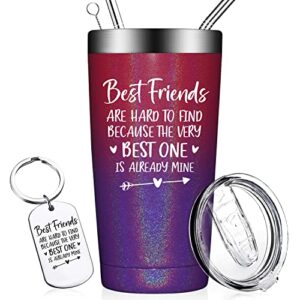 doearte best friend gift for women - best friend birthday gifts - friendship gifts for women - christmas gifts for best friend, bestie, women, bff, her, coworker - 20oz friend tumbler