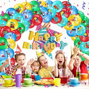 40 Pack Transportation Party Balloons Decorations Traffic Balloons Vehicle Latex Balloons Transport Party Supplies for Boys Kids Baby Shower Birthday Decoration