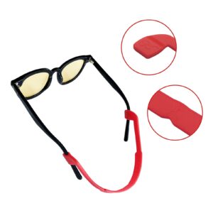 LNAUJS 8 Pack Non-Slip Silicone Glasses Strap for Kids or Adults Sports with Elastic Soft to Prevent Glasses from Falling, Glasses Holder, Eyewear Retainers, SunGlasses Retainer