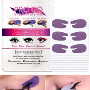 Beth Bender Beauty Pro Go Eyeliner Stencil | Cat Eyeliner Stencil | Made in USA | Cruelty Free & Vegan (Pro Go)