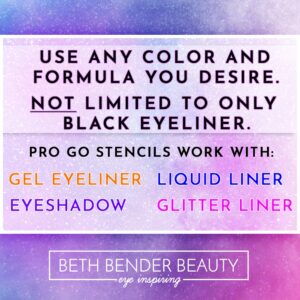 Beth Bender Beauty Pro Go Eyeliner Stencil | Cat Eyeliner Stencil | Made in USA | Cruelty Free & Vegan (Pro Go)