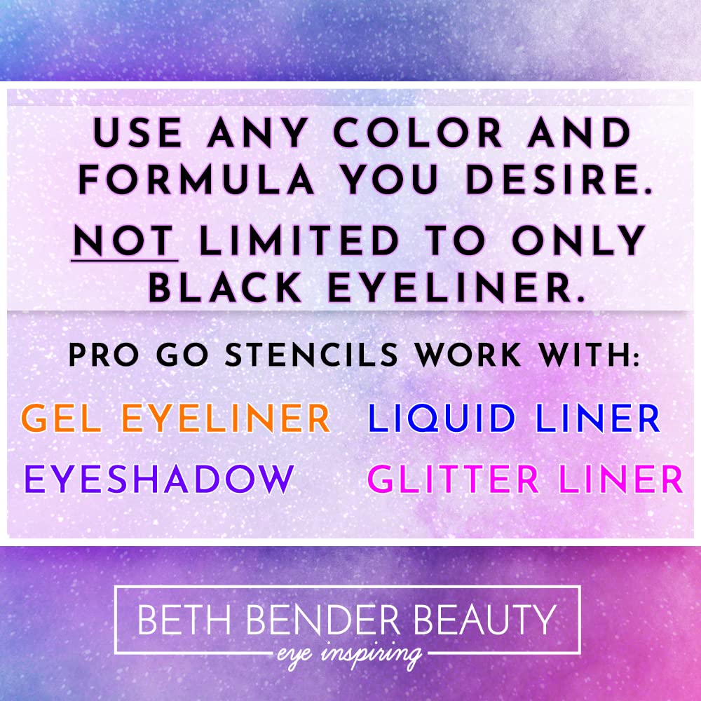 Beth Bender Beauty Pro Go Eyeliner Stencil | Cat Eyeliner Stencil | Made in USA | Cruelty Free & Vegan (Pro Go)