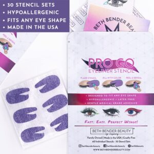 Beth Bender Beauty Pro Go Eyeliner Stencil | Cat Eyeliner Stencil | Made in USA | Cruelty Free & Vegan (Pro Go)