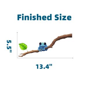 RoyoLam Blue Poison-Dart Frog Wall Decal Nursery Animal Wall Sticker Removable Peel and Stick Waterproof Wall Art Decor Stickers for Kids Baby Classroom Living Room Playing Room Bedroom