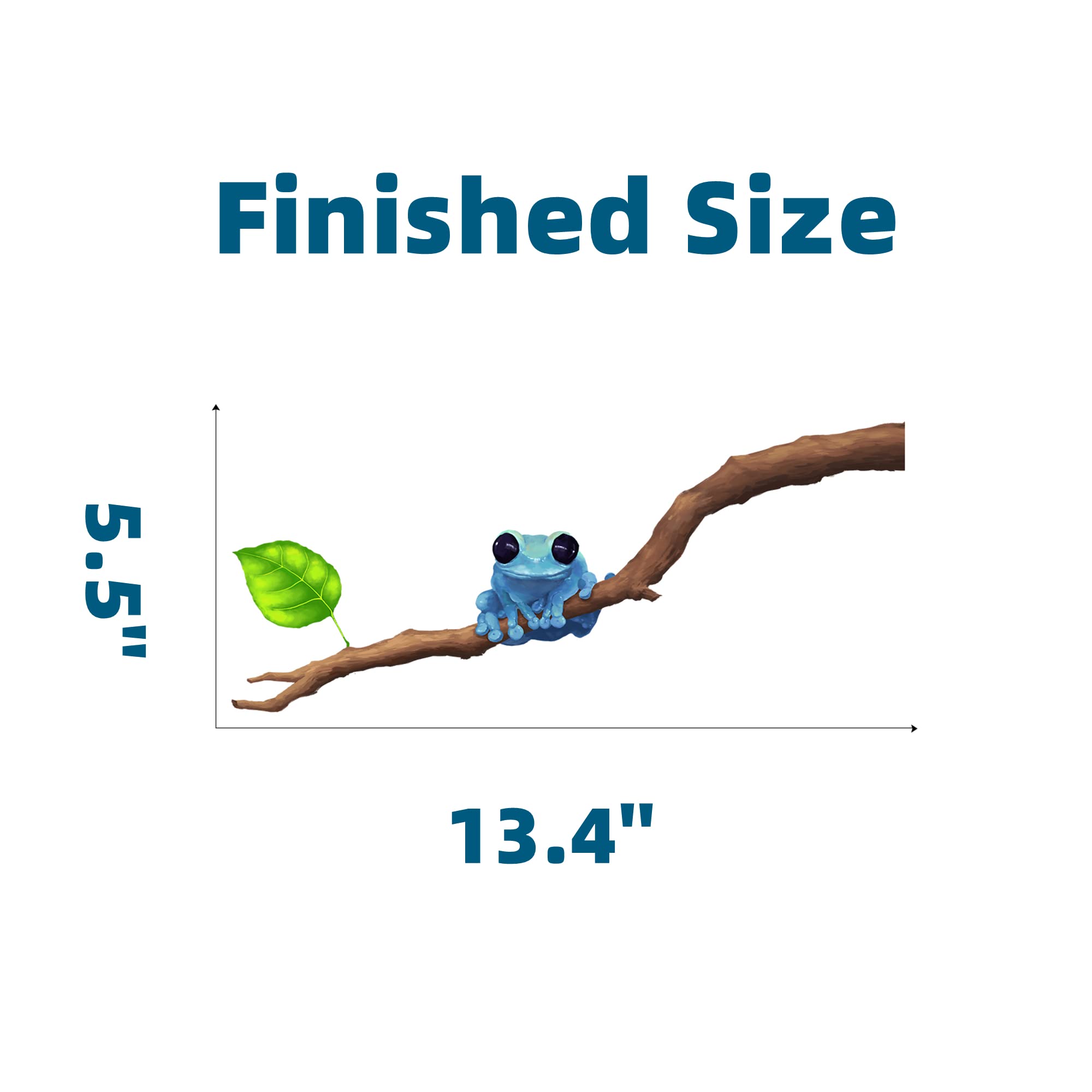 RoyoLam Blue Poison-Dart Frog Wall Decal Nursery Animal Wall Sticker Removable Peel and Stick Waterproof Wall Art Decor Stickers for Kids Baby Classroom Living Room Playing Room Bedroom