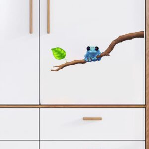 RoyoLam Blue Poison-Dart Frog Wall Decal Nursery Animal Wall Sticker Removable Peel and Stick Waterproof Wall Art Decor Stickers for Kids Baby Classroom Living Room Playing Room Bedroom