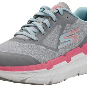 Skechers Women's Max Cushion-17690 Sneaker, Grey/Pink, 9 M