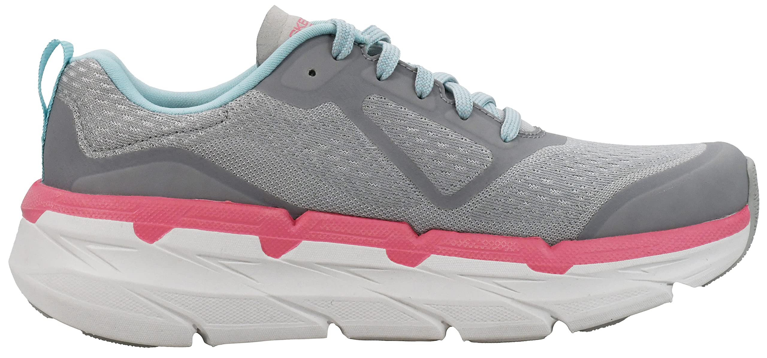 Skechers Women's Max Cushion-17690 Sneaker, Grey/Pink, 9 M