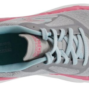 Skechers Women's Max Cushion-17690 Sneaker, Grey/Pink, 9 M