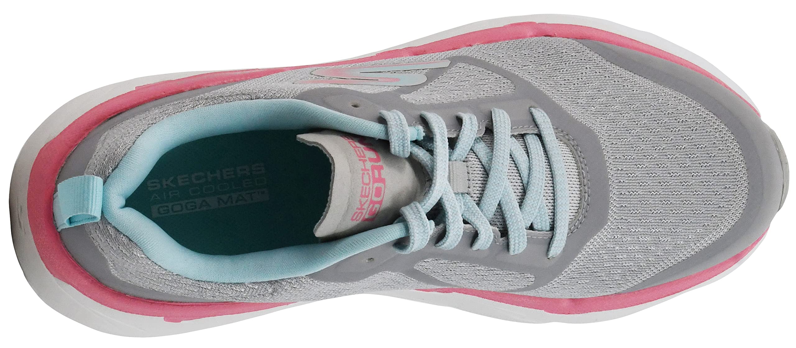 Skechers Women's Max Cushion-17690 Sneaker, Grey/Pink, 9 M