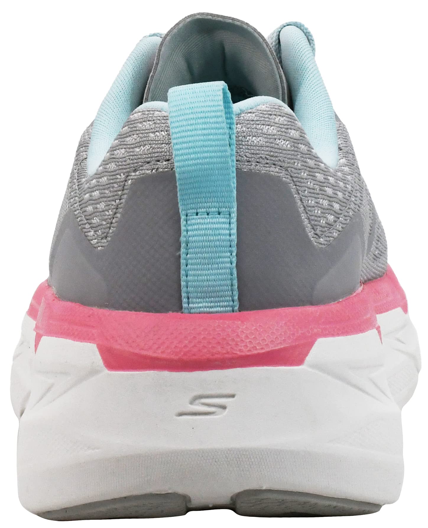 Skechers Women's Max Cushion-17690 Sneaker, Grey/Pink, 9 M