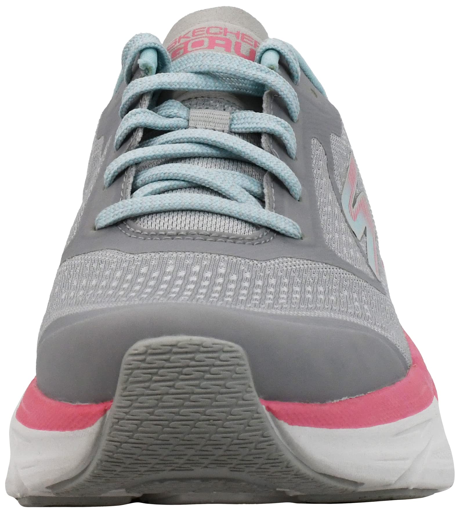 Skechers Women's Max Cushion-17690 Sneaker, Grey/Pink, 9 M