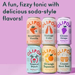 Olipop - 6-Flavor Sparkling Tonic Best Sellers Variety Pack, Prebiotic Soda Sampler, Rich in Botanicals, 9g of Dietary Plant Fiber, 2-5g Sugar per Can, Vegan, Paleo-Friendly, Non-GMO (12 oz, 12-Pack)