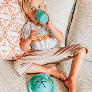 Pura my-my Silicone Sippy Cup 5oz/150ml - Training Cup, Reusable, Platinum Food Grade Medical Grade, Spill Proof Cups for Kids, Toddlers, Babies & Infants - 2-Pack (Mint & Moss)