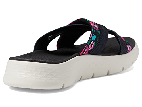 Skechers womens Go Walk Flex Sandal-blossoms Sandal, Black, 9 US