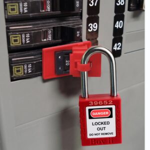 Boviisky 10 Red Lockout Tagout Locks Set, Loto Locks Keyed Different, 2 Keys Per Lock, OSHA Compliant Lockout Locks