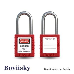 Boviisky 10 Red Lockout Tagout Locks Set, Loto Locks Keyed Different, 2 Keys Per Lock, OSHA Compliant Lockout Locks