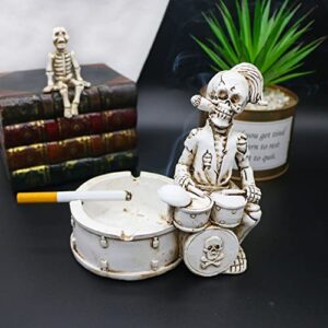 halloween gifts skull ashtray decoration - gothic spooky skeleton cigarette smoker ash tray smoking room office bar ornament skull party decor scary fantasy gifts for smokers