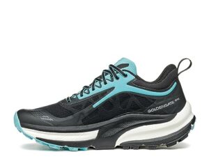 scarpa women's golden gate atr gtx waterproof gore-tex trail shoes for trail running and hiking - black/aruba blue - 8.5-9 women/7.5-8 men