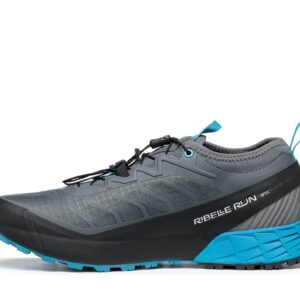 SCARPA Men's Ribelle Run GTX Waterproof Gore-Tex Trail Shoes for Trail Running and Hiking - Anthracite/Lake Blue - 10.5-11 Women/9.5-10 Men