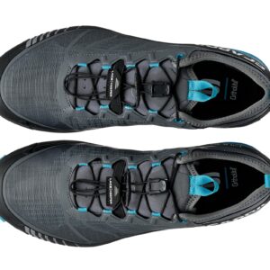 SCARPA Men's Ribelle Run GTX Waterproof Gore-Tex Trail Shoes for Trail Running and Hiking - Anthracite/Lake Blue - 10.5-11 Women/9.5-10 Men