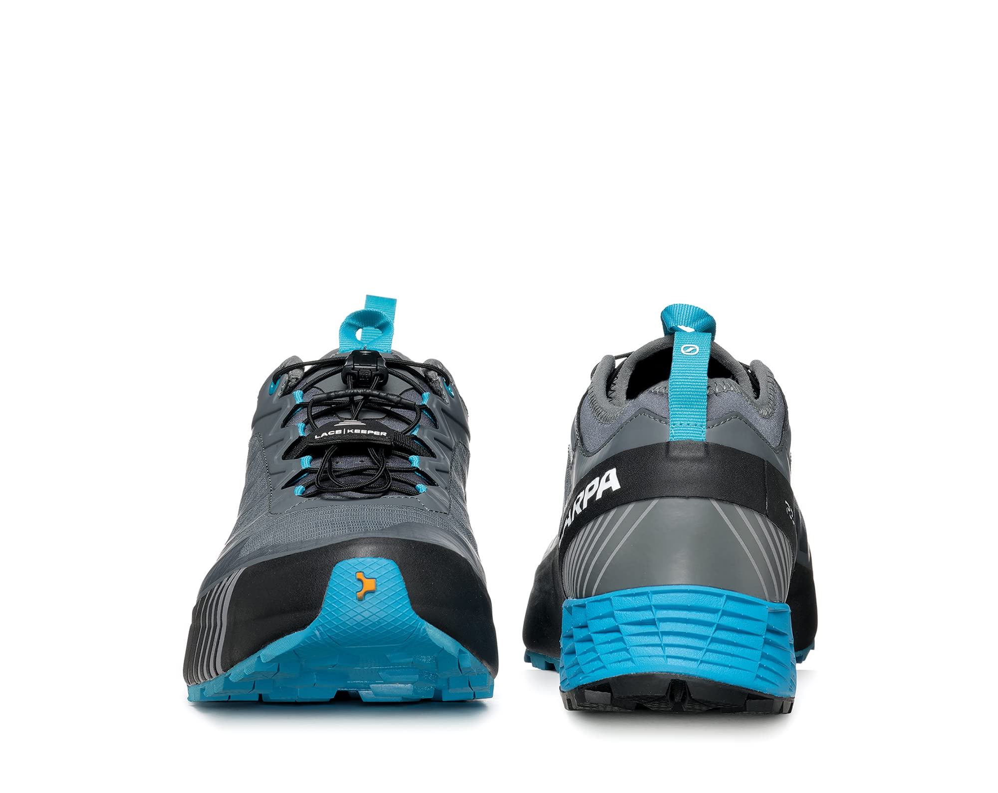 SCARPA Men's Ribelle Run GTX Waterproof Gore-Tex Trail Shoes for Trail Running and Hiking - Anthracite/Lake Blue - 10.5-11 Women/9.5-10 Men