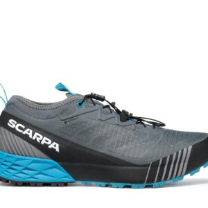 SCARPA Men's Ribelle Run GTX Waterproof Gore-Tex Trail Shoes for Trail Running and Hiking - Anthracite/Lake Blue - 10.5-11 Women/9.5-10 Men