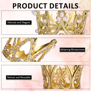 Ayfjovs 15 Pieces 3 Size Crown for Cake Topper Mini Baby Crown Tiny Queen Crowns for Flower Bouquet Accessories Mother's Day Women Lady Girl Wedding Baby Shower Birthday Valentines Party Decoration