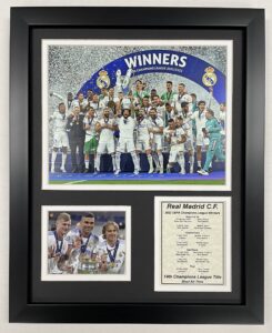 legends never die, inc. real madrid cf | 2021-2022 uefa champions league winner | 12"x15" framed photo collage