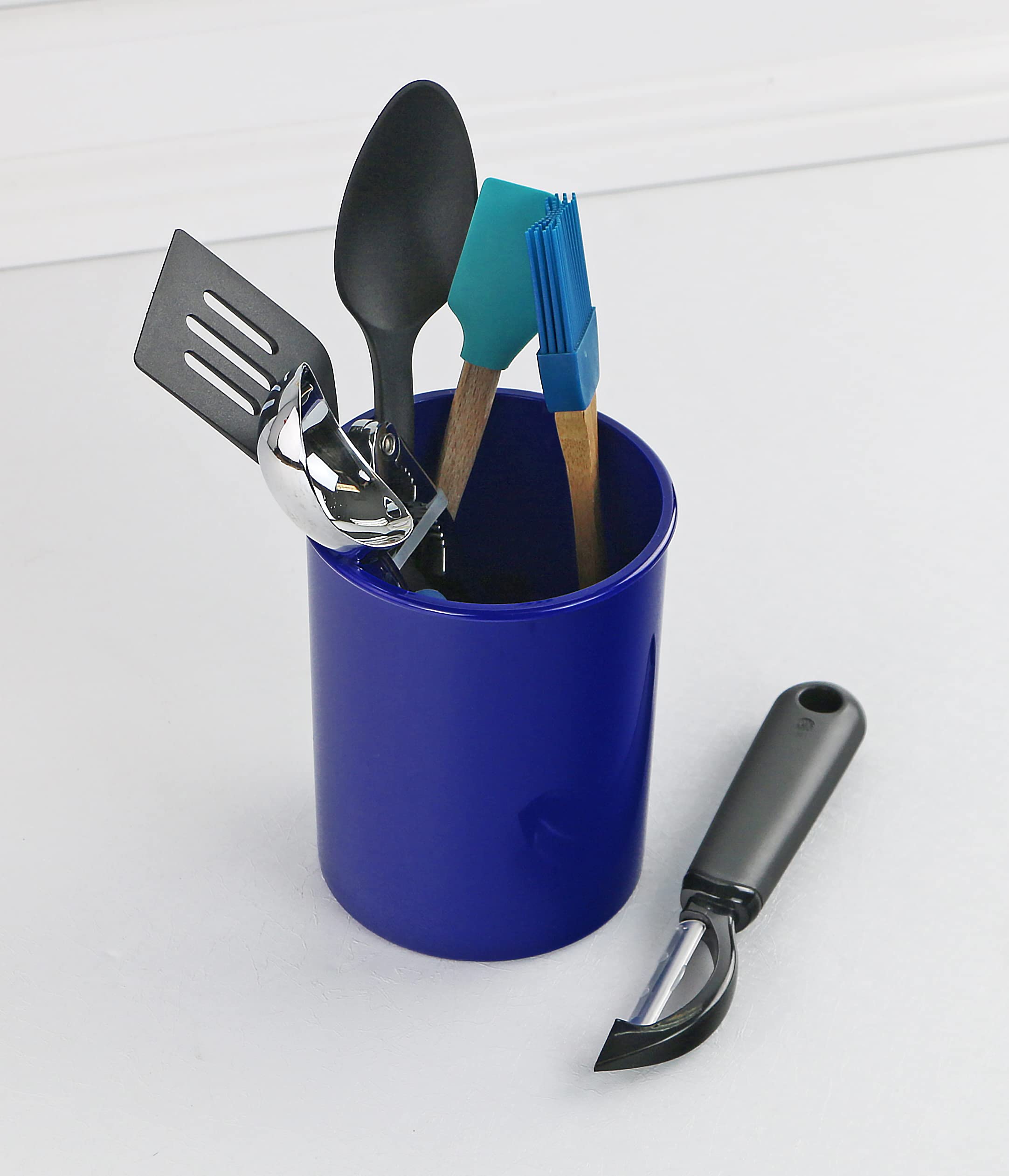 Reston Lloyd Multipurpose Utensil/Crock Holder, Small/Short Crock, Indigo