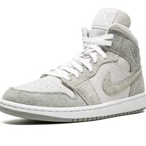 Nike Women's Air Jordan 1 MID SE, Particle Grey/College Grey, 6